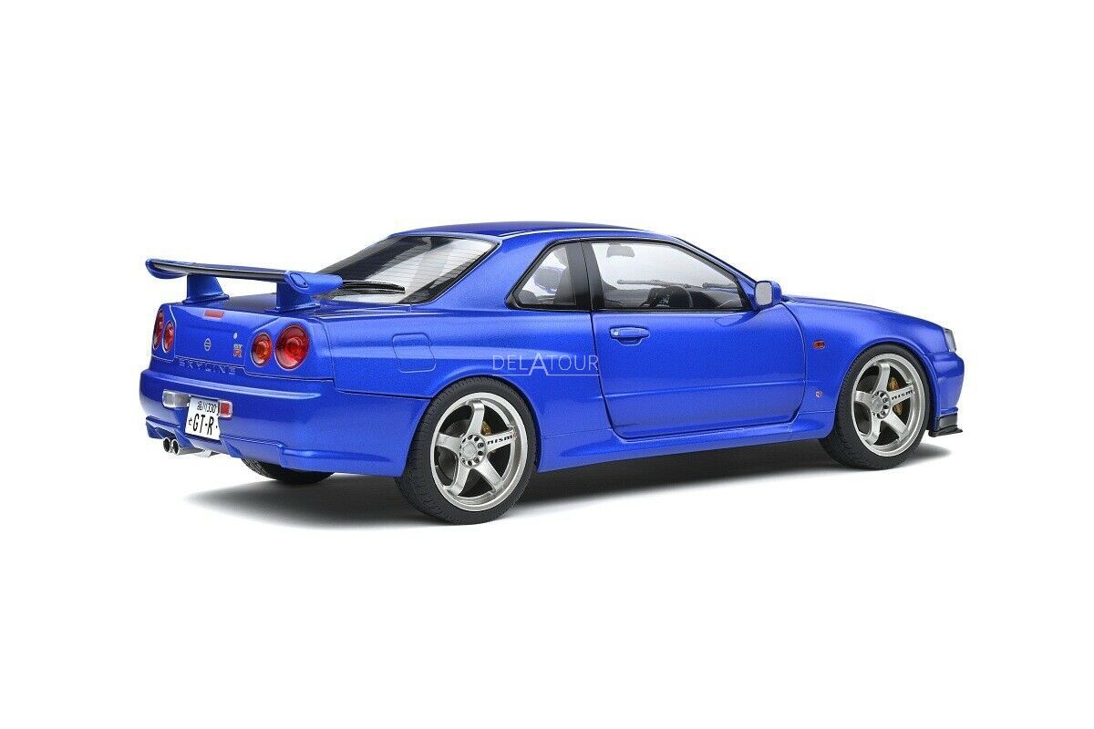 Nissan Skyline GT-R R34 Coupe 1999 Bayside Blue 153877 Solido